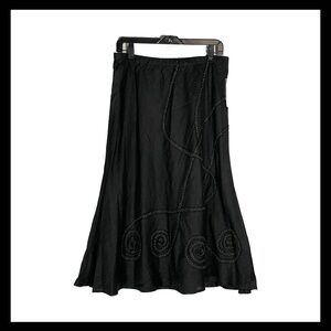 JM Collection | Skirts | Nwt Jm Collection Black Linen Skirt ...
